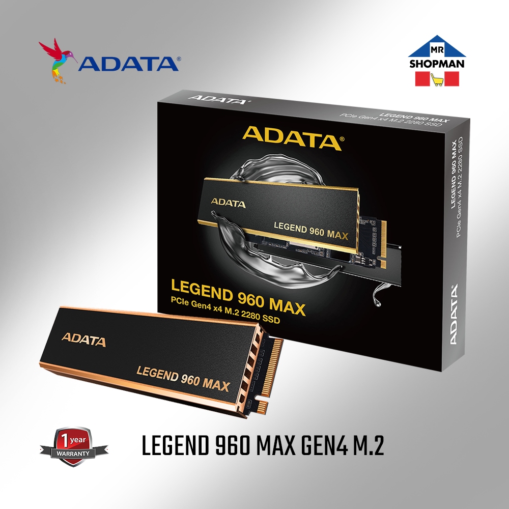 ADATA Legend 960 MAX 1Tb / 2Tb PCIe Gen4 x4 M.2 2280 Solid State Drive | Shopee Philippines
