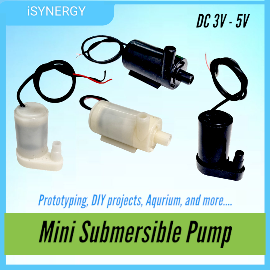 Mini Submersible Water Pump Small DC 3v - 5v Fountain Horizontal ...