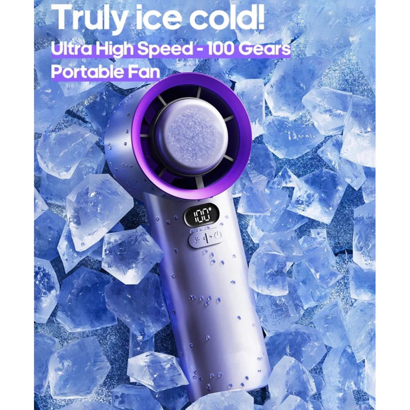 M57 Mini Portable Ice Cold Fan Turbo Jet Fan Generation Brushless Motor ...