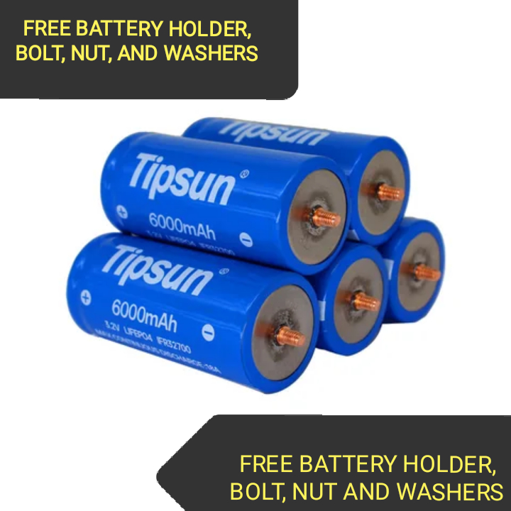TIPSUN BRANDNEW LiFePo4 BATTERY 32650 32700 6400 mAh | Shopee Philippines