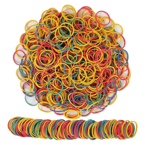 Rubber Band - Assorted color sold per pack 15grams estimate 50pcs Goma ...