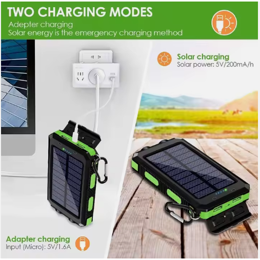 Jumon 10000mAh Portable Charging Solar Powerbank USB | Shopee Philippines