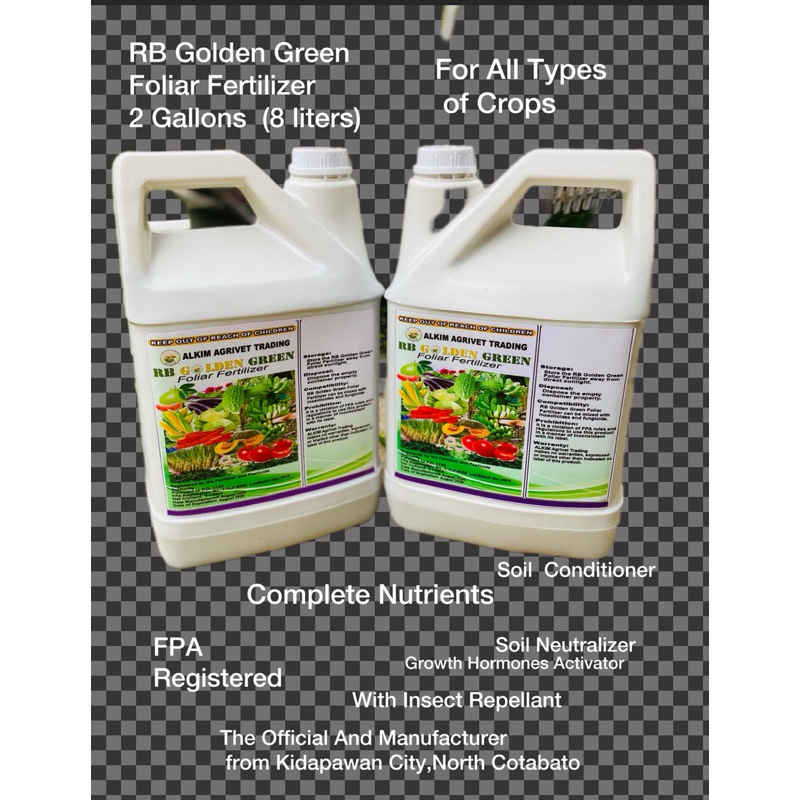 New Stocks RB Golden Green Foliar 8 Liters (2 Gallons) | Shopee Philippines