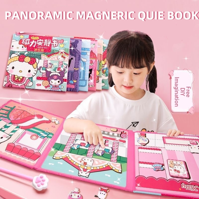 Cartoon Magnetic Sanrio Quiet Book DIY Magnetic Book DIY Quiet Book ...
