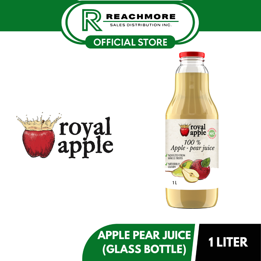 Royal Apple Apple Pear Juice 1L Glass Bottle | Shopee Philippines