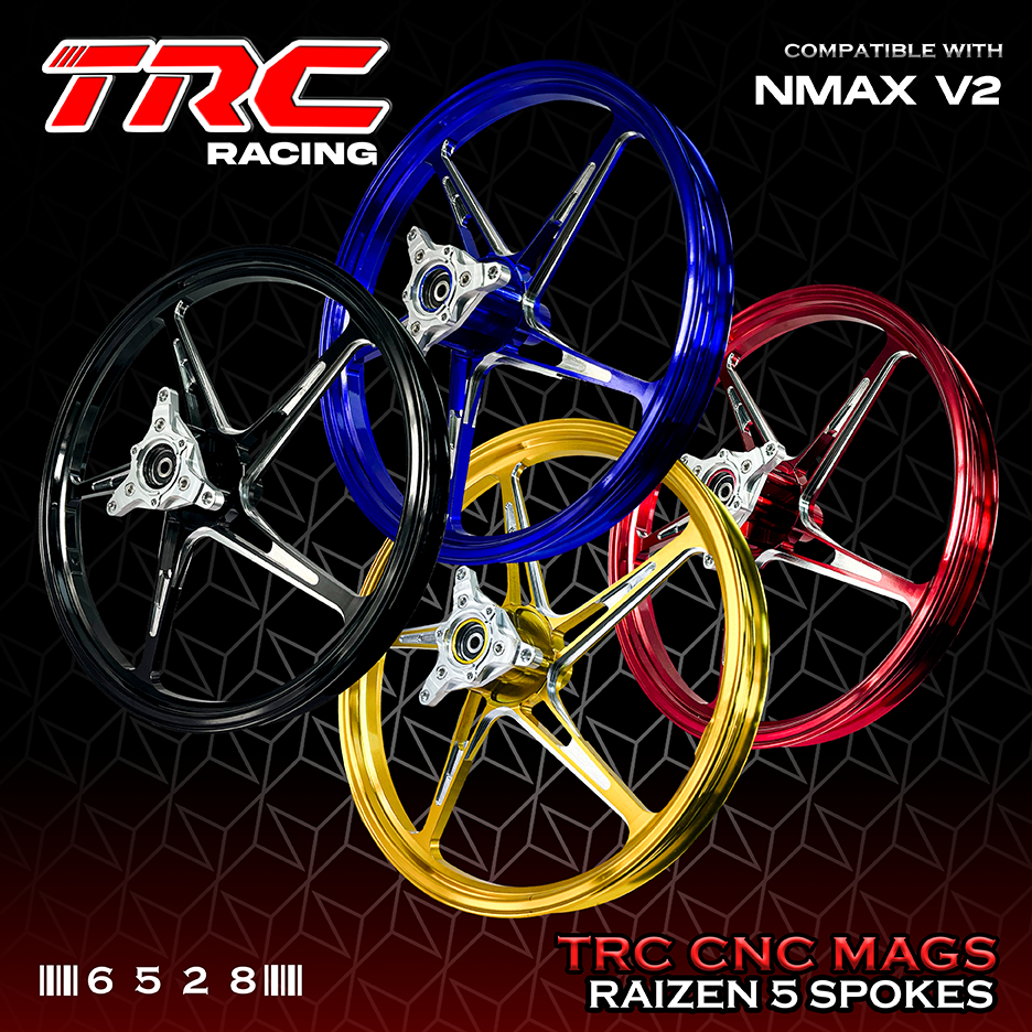 TRC CNC Mags Raizen 5 Spokes (1.6 F x 1.6 R x 17) Malaysian Concept for ...