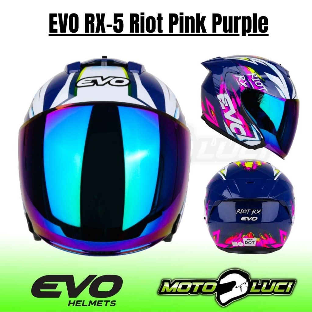 EVO RX-5 RIOT HALF FACE HELMET | Shopee Philippines
