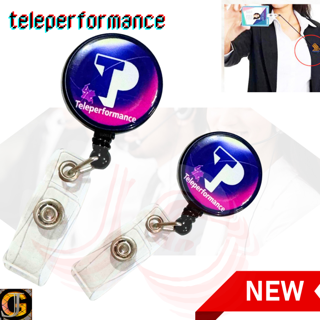 jg Teleperformance Retractable Pull out Badge Reels Id Clip for Name ...