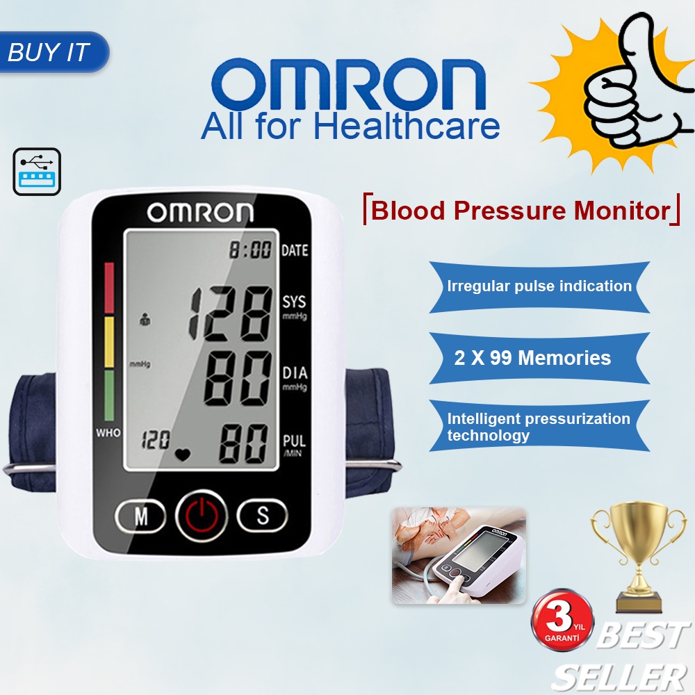 Omron Large Screen Digital Blood Pressur Monitor High Precision Upper ...