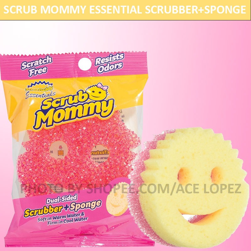 Scrub Mommy Essentials Dual Sided Scrubber+Sponge Pink Eco Pack by ...
