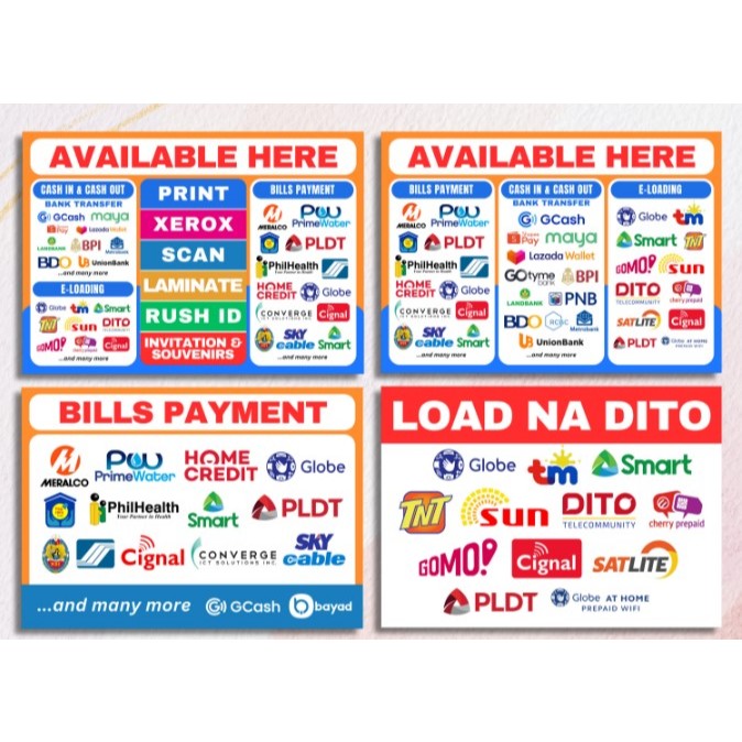 Signage! Load Na Dito Hanging Signage A4 Size Sintra / Laminated Finish ...