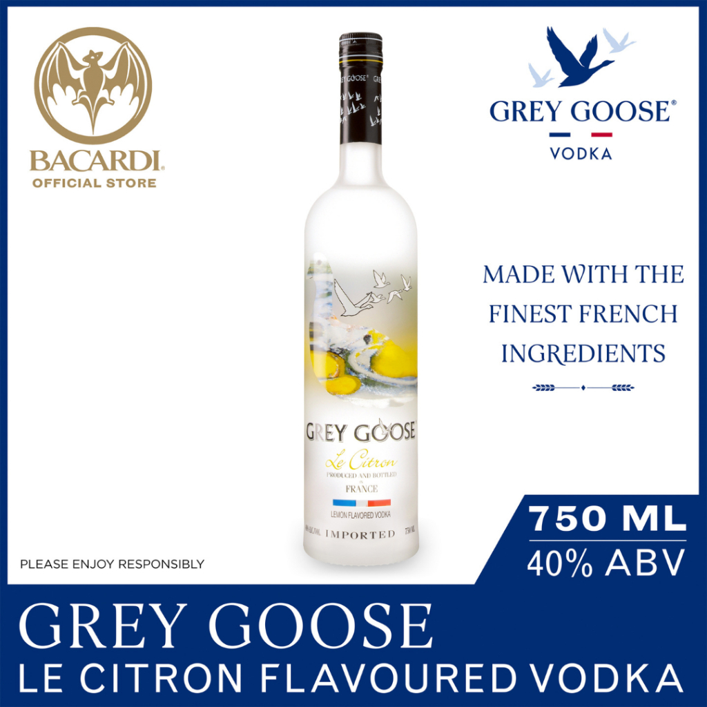 GREY GOOSE Le Citron Flavoured Vodka - 750ml / 75cl, 40% ABV - Spirit ...
