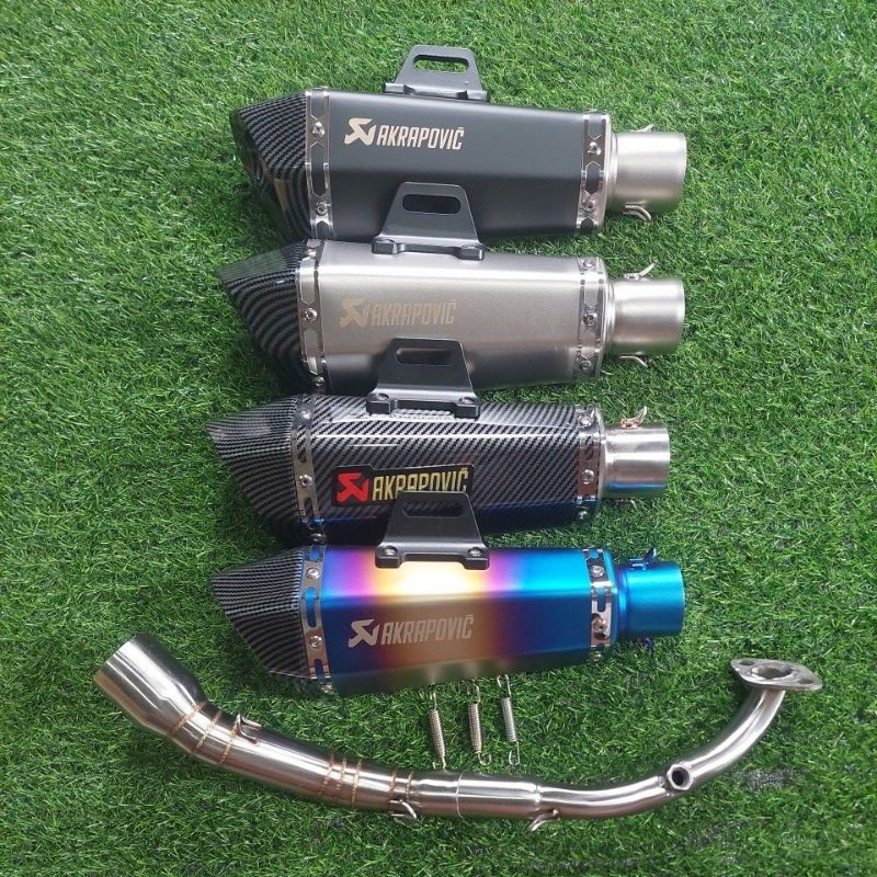 HONDA ADV 160 AKRAPOVIC PIPE SET with SILENCER | Shopee Philippines