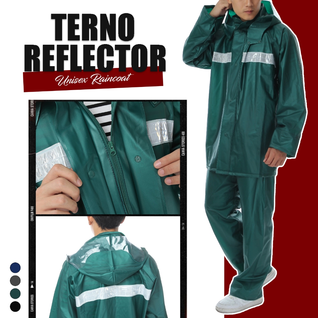 Titanium Raincoat SET Rubberized Makapal Popular Waterproof Kapote ...