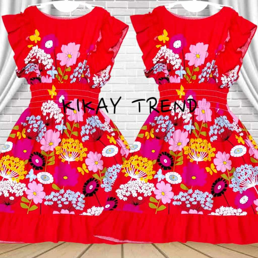 KIKAY TREND I JERLE FIT 8-10 YEARS OLD KIDS FLORAL DRESS | Shopee ...