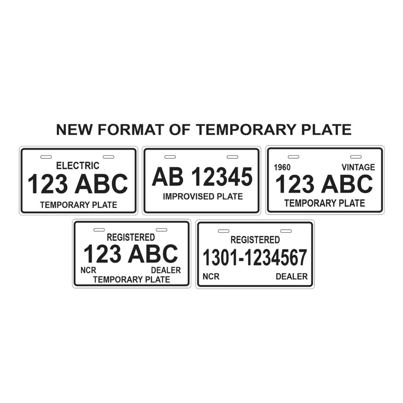 Temporary Motorcycle Plate with Free bolt/Knot (2024 Format) | Shopee ...
