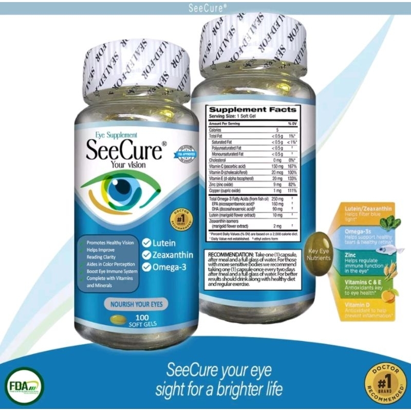 SeeCure Eye Supplement - Secure your vision for brighter life | Shopee ...
