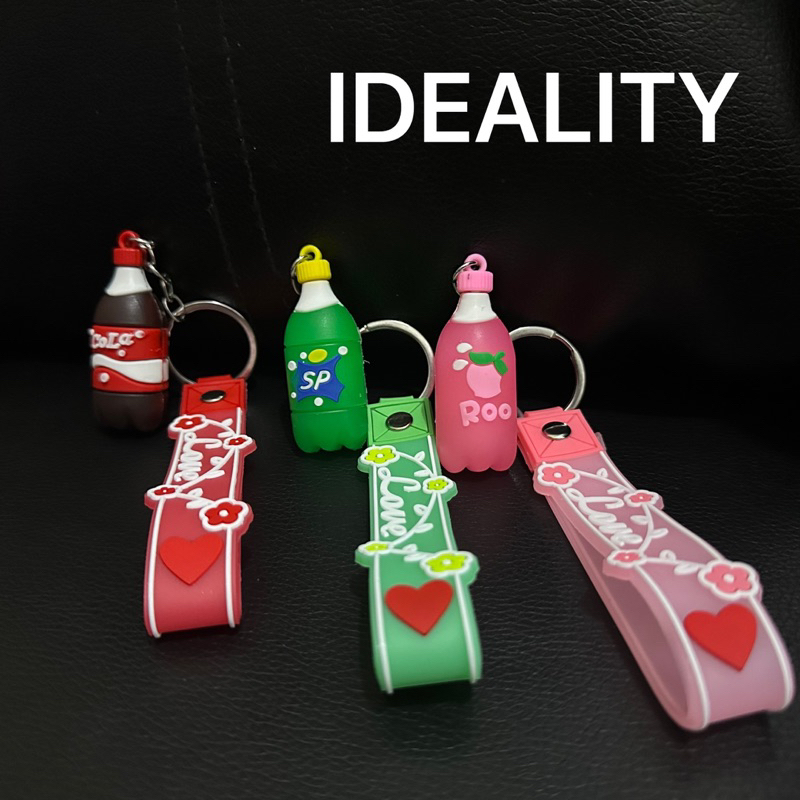 New Creative simulation Coke bottle rubber key chain Sprite Roo key ...