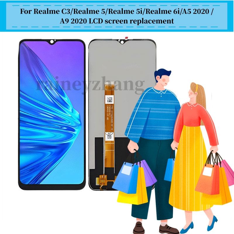 For Realme C3/Realme 5/Realme 5i/Realme 6i/A5 2020/A9 2020 LCD Display ...