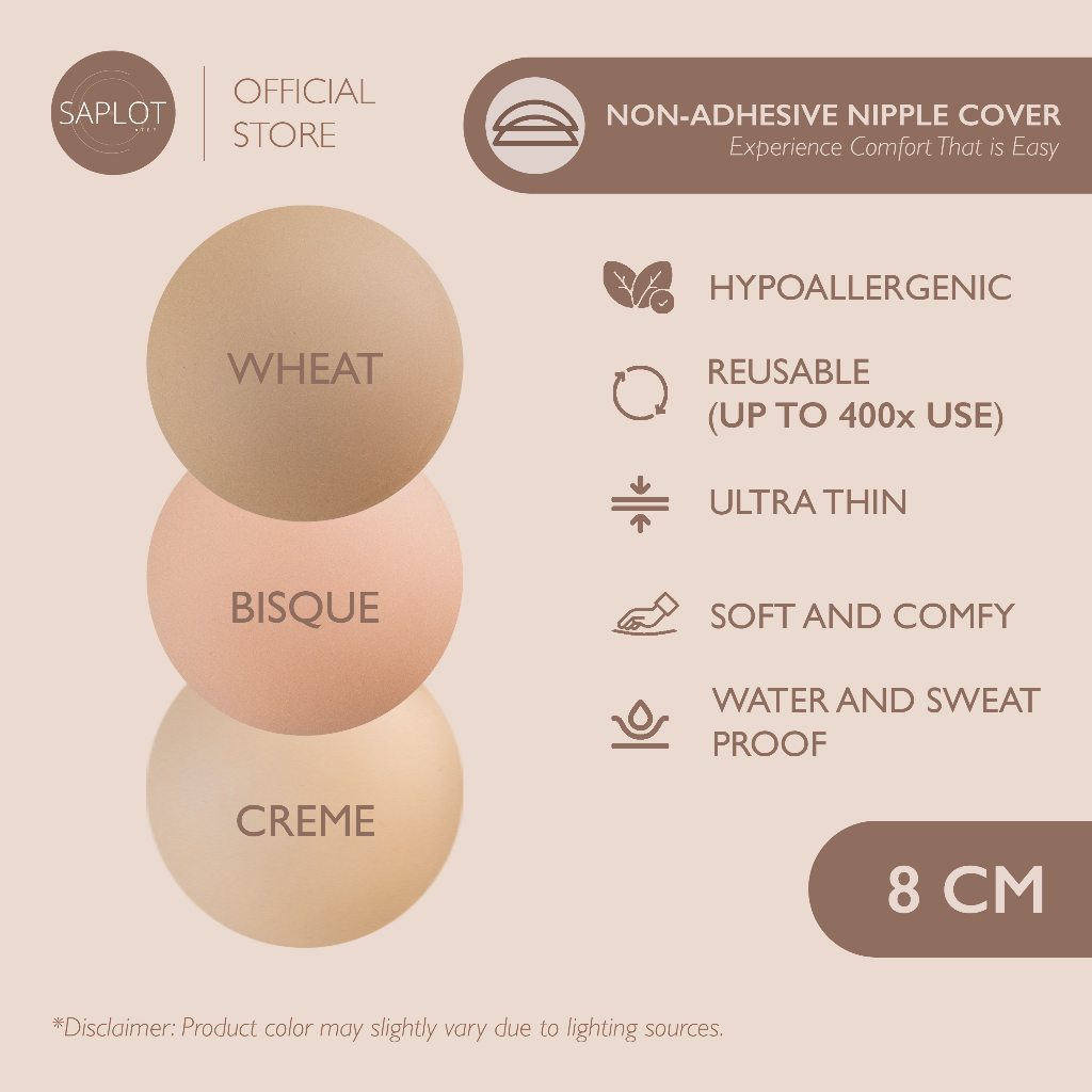 [Round Non-Adhesive 8cm] Nipple Cover by Saplot.Co Atbp | Shopee Philippines