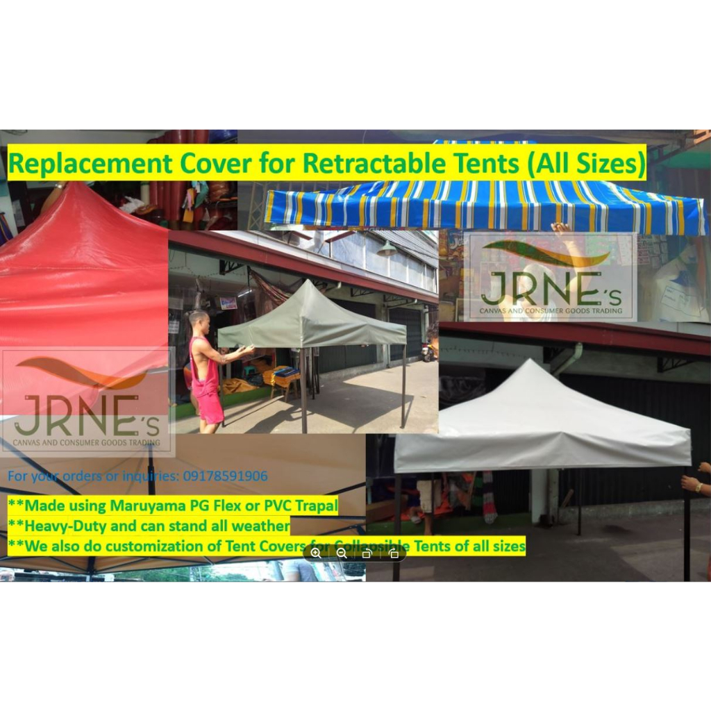 3meters x 6meters (3X6) JRNE Retractable Tent Replacement Covers LONA ...
