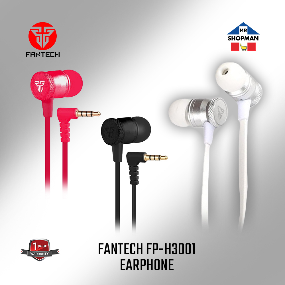 Fantech FP H3001 Earphones Black White Red | Shopee Philippines