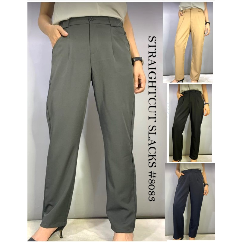 30-40 (8083) Highwaist Straightcut Slacks Garterized Back w/2pockets ...