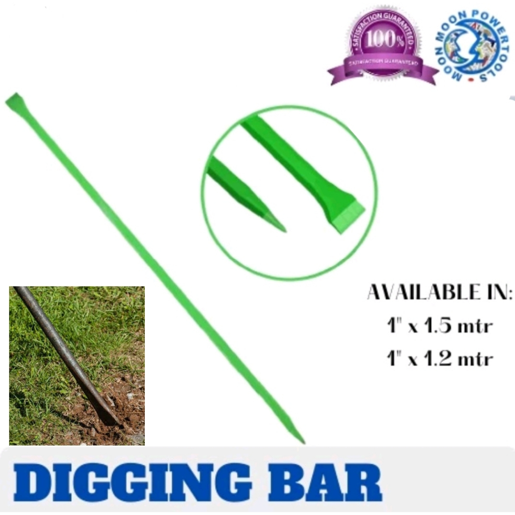 Heavyduty Digging Bar 1''x1.5m // 1" X 1.2M black or green | Shopee ...
