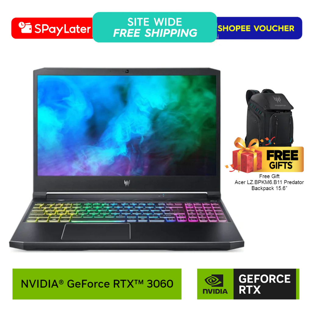 ACER PREDATOR PH315-55-54RF 15.6" | GeForce RTX™ 3060 6GB | i5-12500H ...