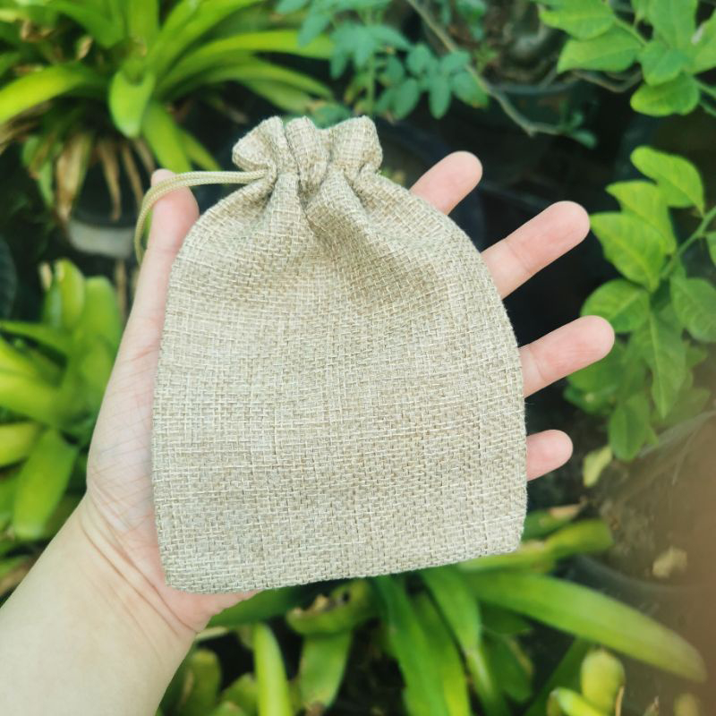Burlap Drawstring Pouch Plain Linen Gift Bag Jute Storage organizer ...