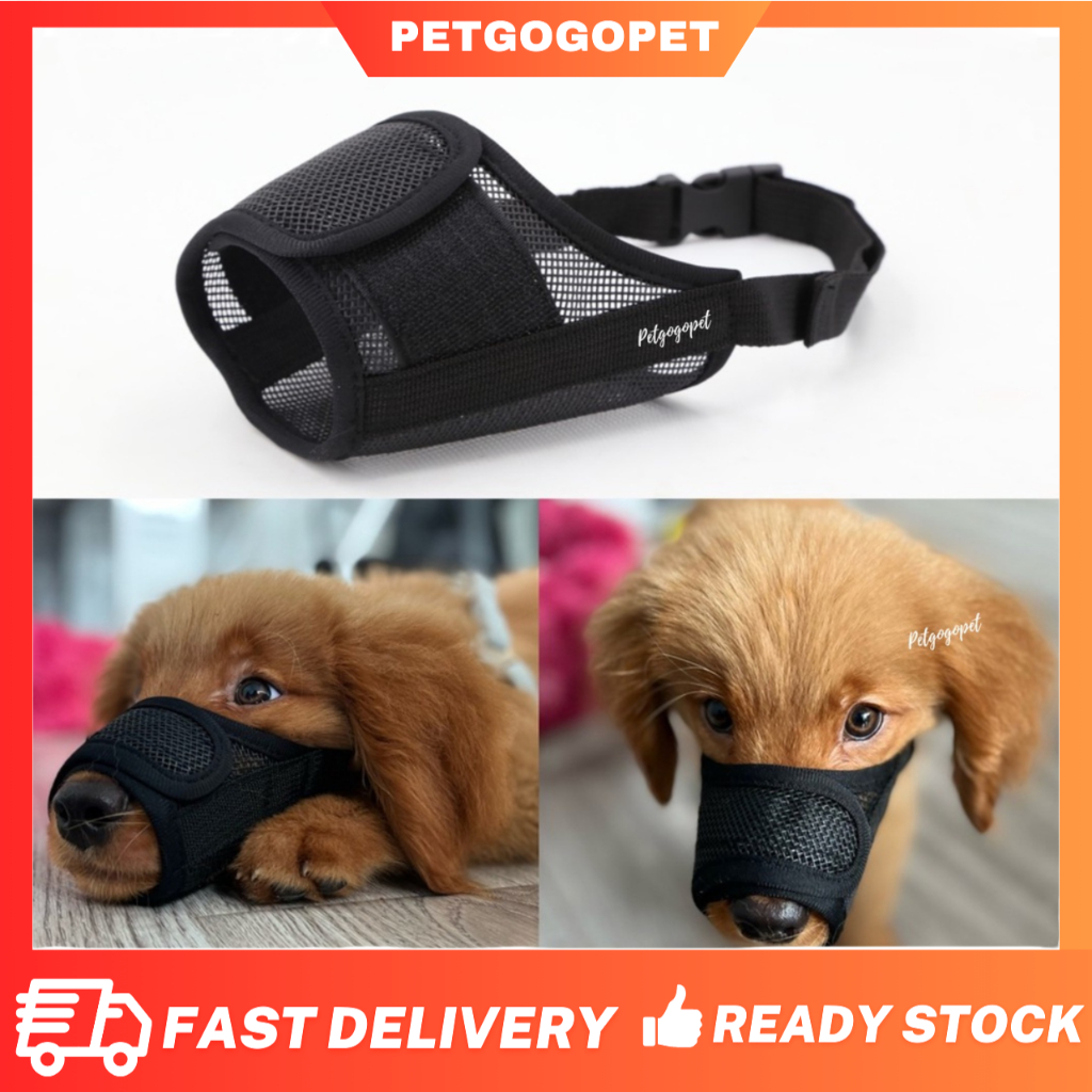 Dog Anti-Bark Bite Muzzle Mouth Cover Pet Dog Adjustable Mask Bark Bite ...