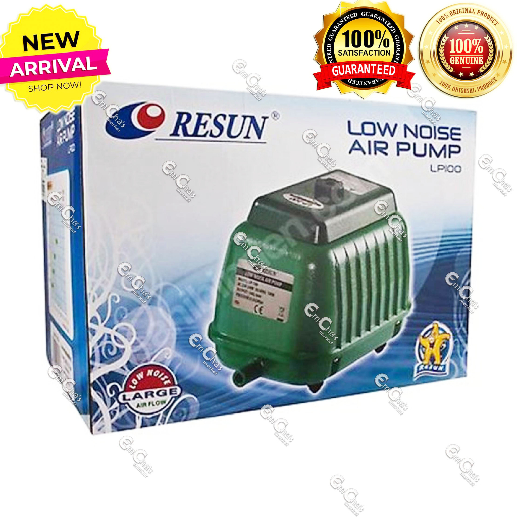 Resun LP-100 (ONE HUNDRED) Low Noise Air Pump For Pond and Aquarium For 420-1950Gallons (Pnd ...