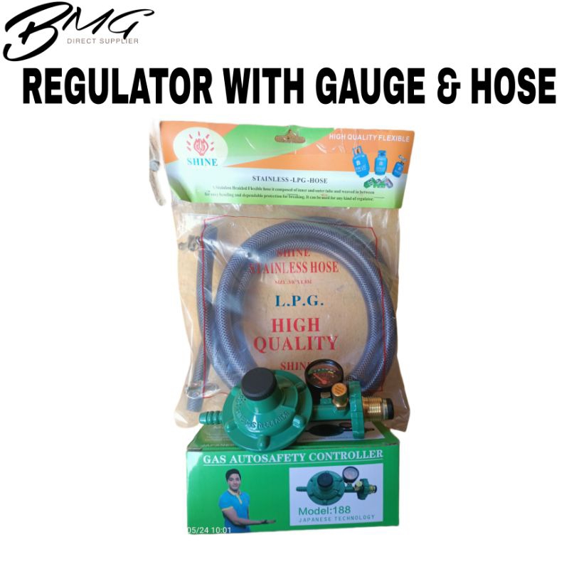 Auto Safe Regulator with Gauge & Hose | Shopee Philippines