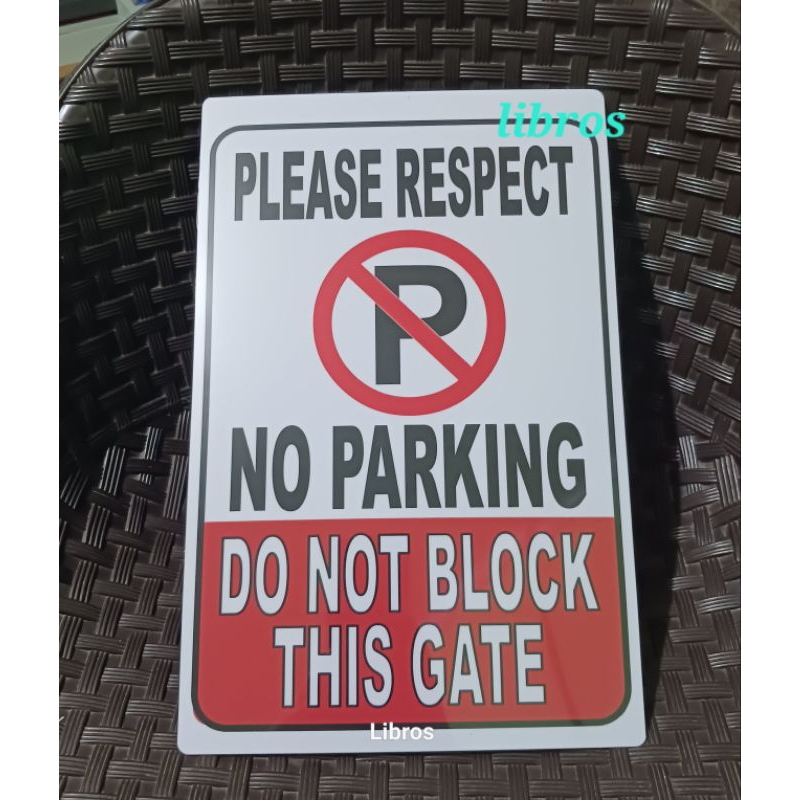 PVC A4 size Signage Please Respect NO Parking | Shopee Philippines