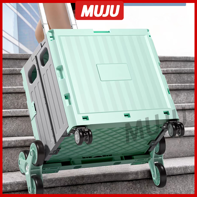 Shopping Cart Collapsible Foldable Grocery Trolley plastic grocery Cart ...