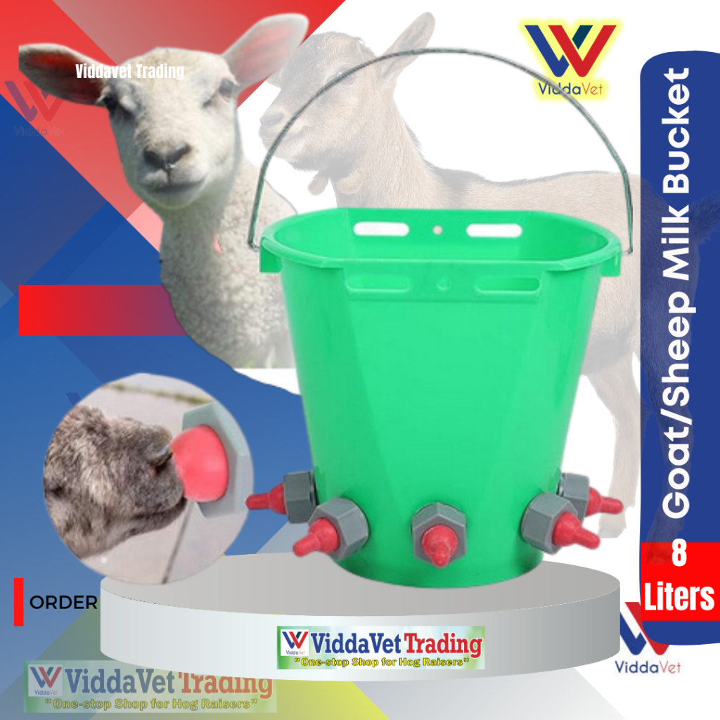 8L Sheep milk feeding bucket 5 nipples Livestock milk feeder cow milk ...