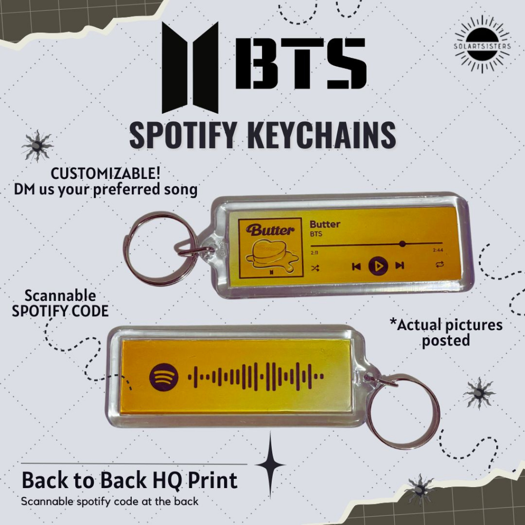 BTS Spotify B2B Acrylic Keychain Songs Albums Minimalist Aesthetic ...