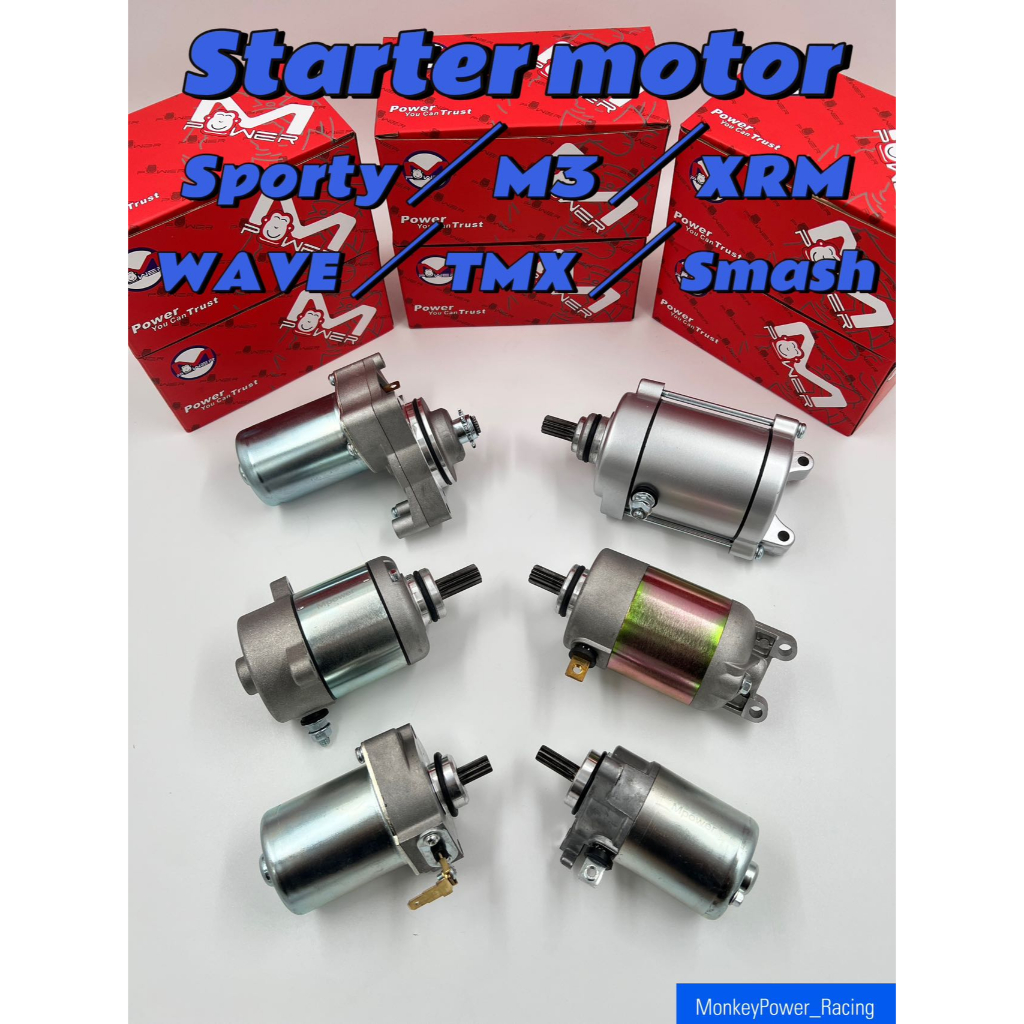 M.POWER STARTER MOTOR (CLICK/BEAT/Mio i125/NMAX/Mio Sporty/XRM/WAVE/TMX ...