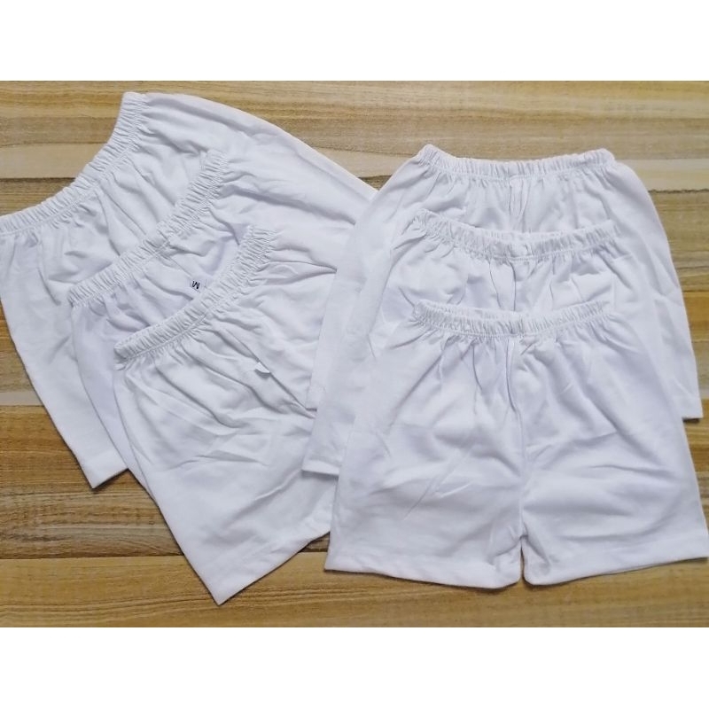 6PCS QUALITY PLAIN WHITE SHORT FOR INFANT/BABIES UNISEX | Shopee ...