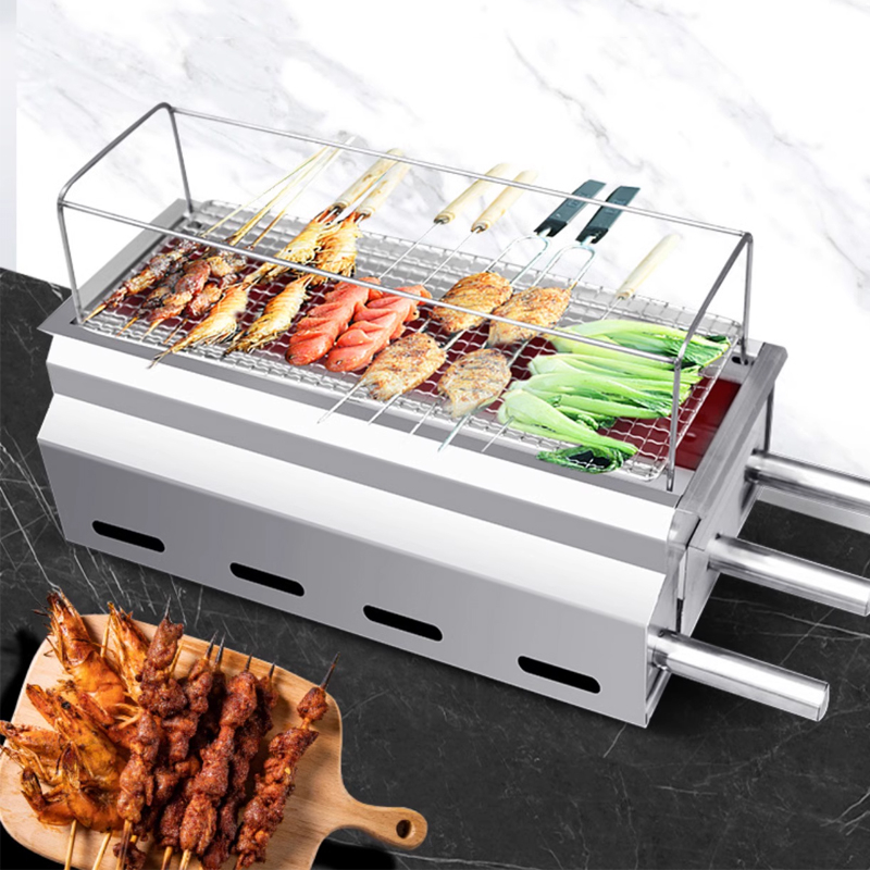 Small smokeless barbecue stove household charcoal thickened stainless ...
