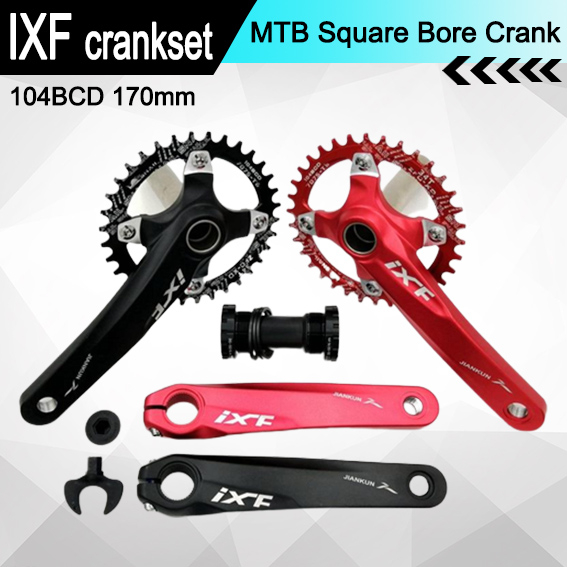 IXF Crankset 104 BCD 170mm Crankset MTB with BB Axis Spindle Crankset ...