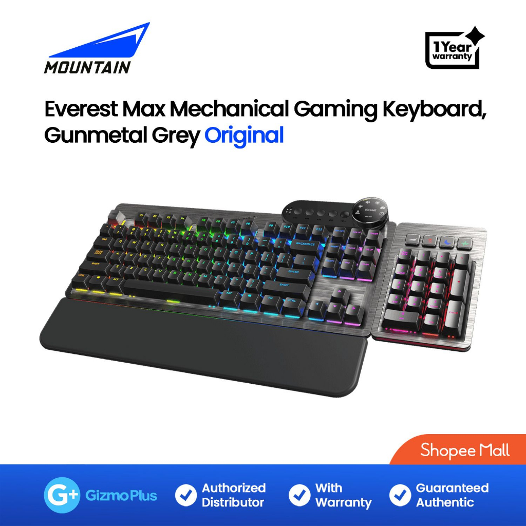 Mountain Everest Max Mechanical Gaming Keyboard in Cherry Swappable ...
