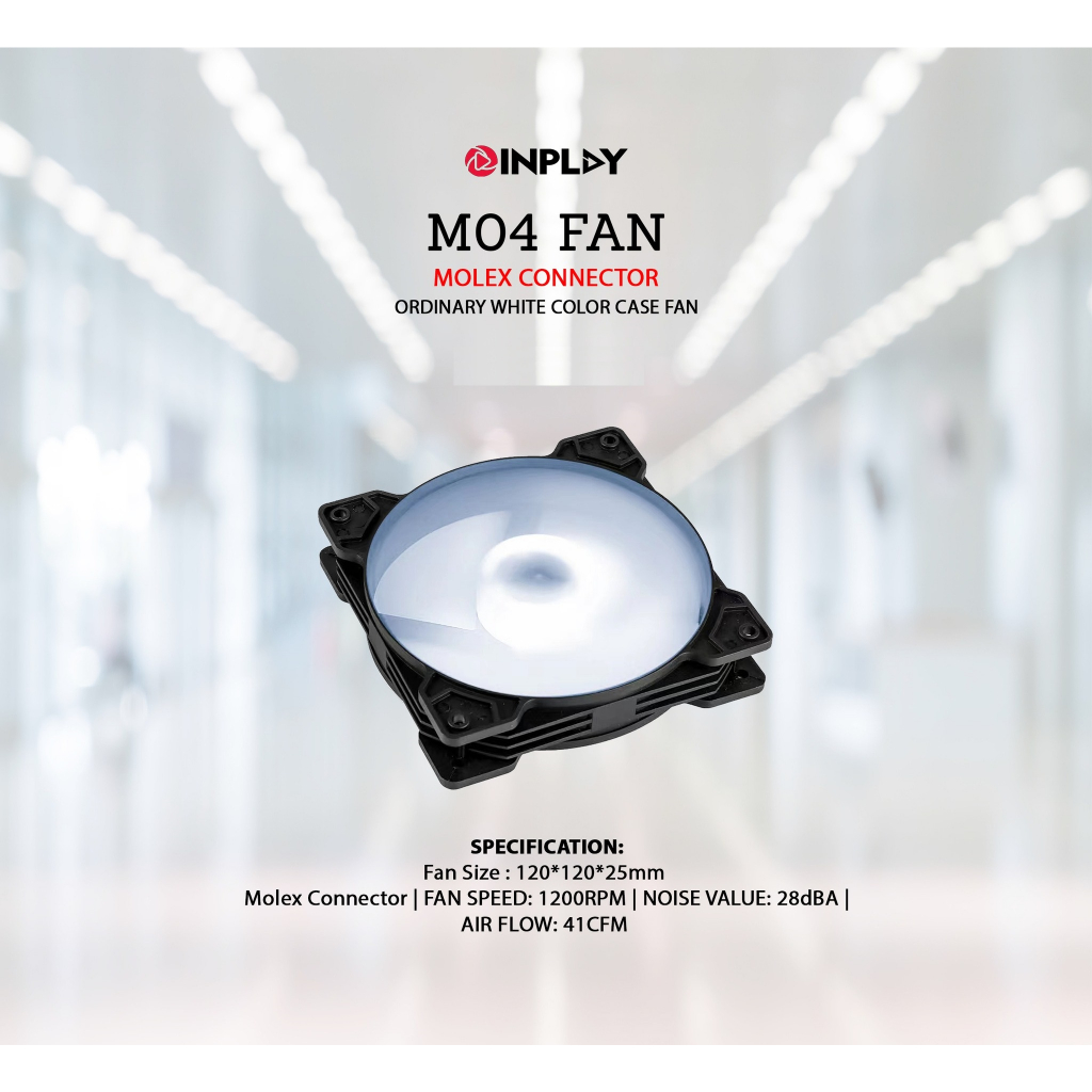 INPLAY M04 WHITE 120MM CPU COOLER FAN COMPUTER CASE FAN | Shopee ...