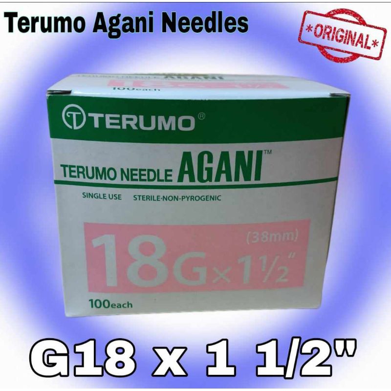 Terumo Agani Needle G18 to G27 (ALL SIZES AVAILABLE 100pcs/ BOX ...