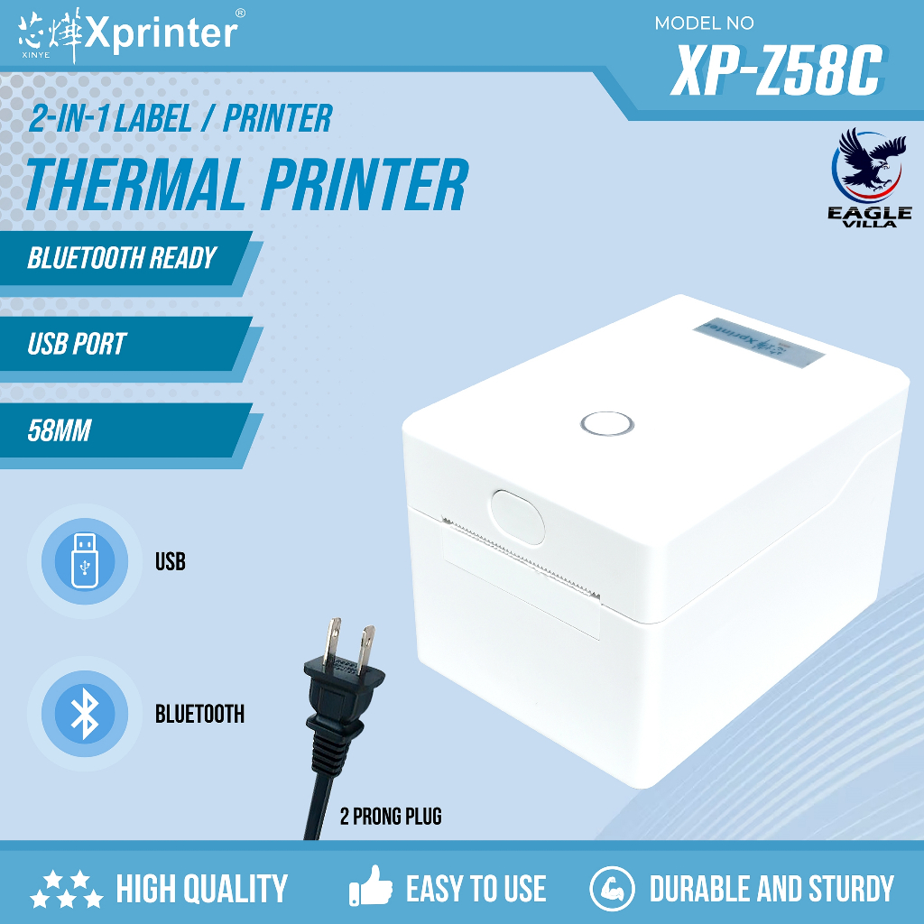 xprinter XP-Z58C 20MM-60MM Thermal Sticker Label / Thermal Receipt POS ...