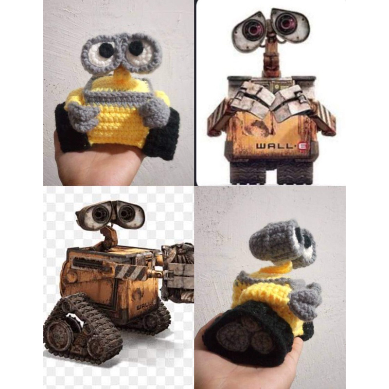 Crochet Wall-E and Eve | Shopee Philippines