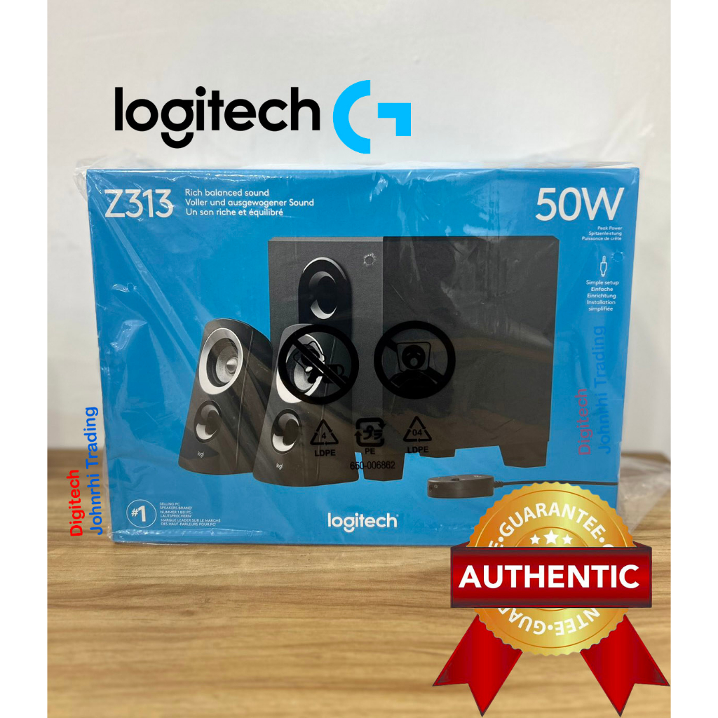 Logitech Z313 25W Speakers with Subwoofer, Volume, and Headset Controls ...
