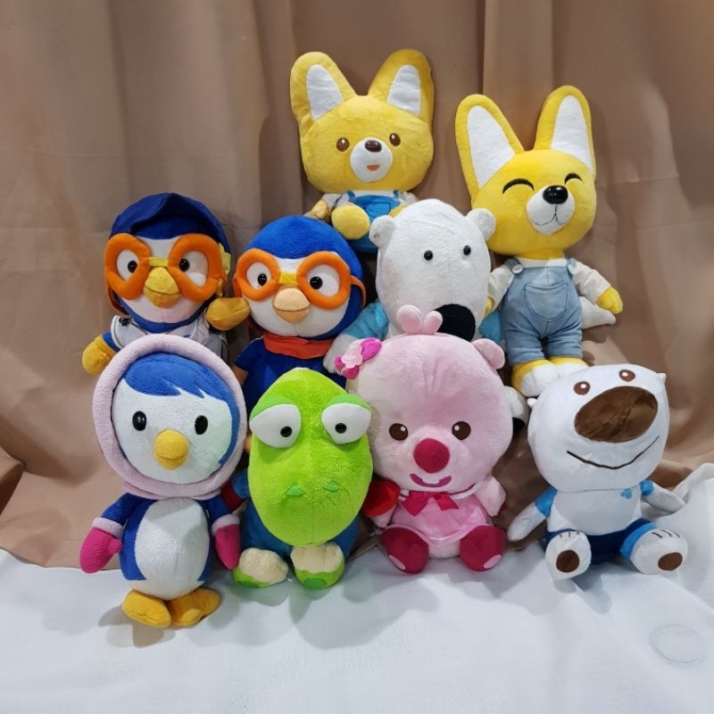 Pororo and friends| eddy |loopy |crong| petty| eddy plush toy preloved ...