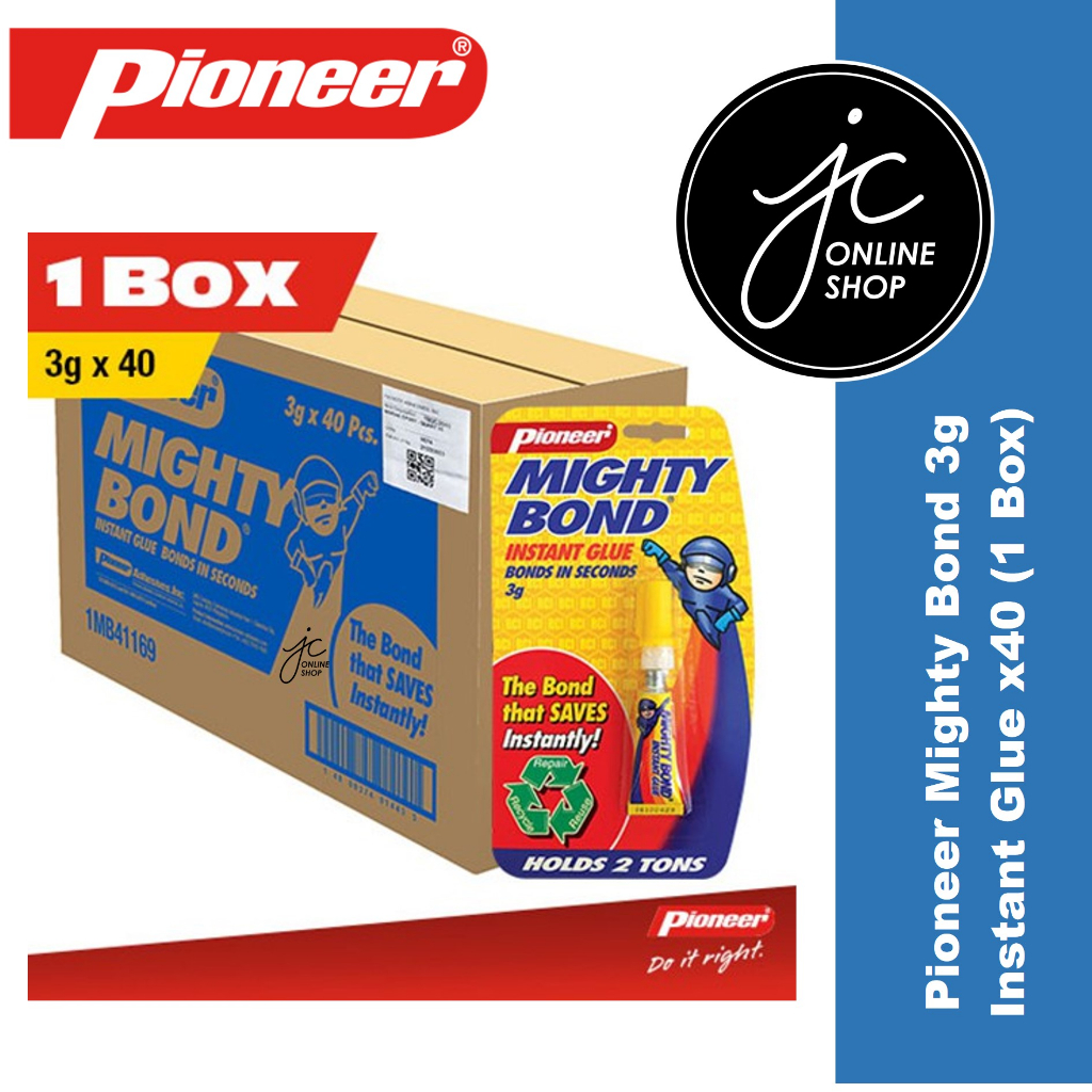 (1BOX/40PCS) PIONEER MIGHTY BOND INSTANT GLUE 3g | Shopee Philippines