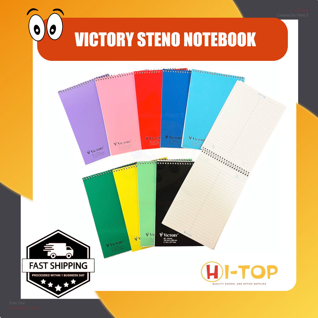 Victory Steno Notebook Sold per 1 ream (10 pcs) 80 leaves, 52.3 gsm ...